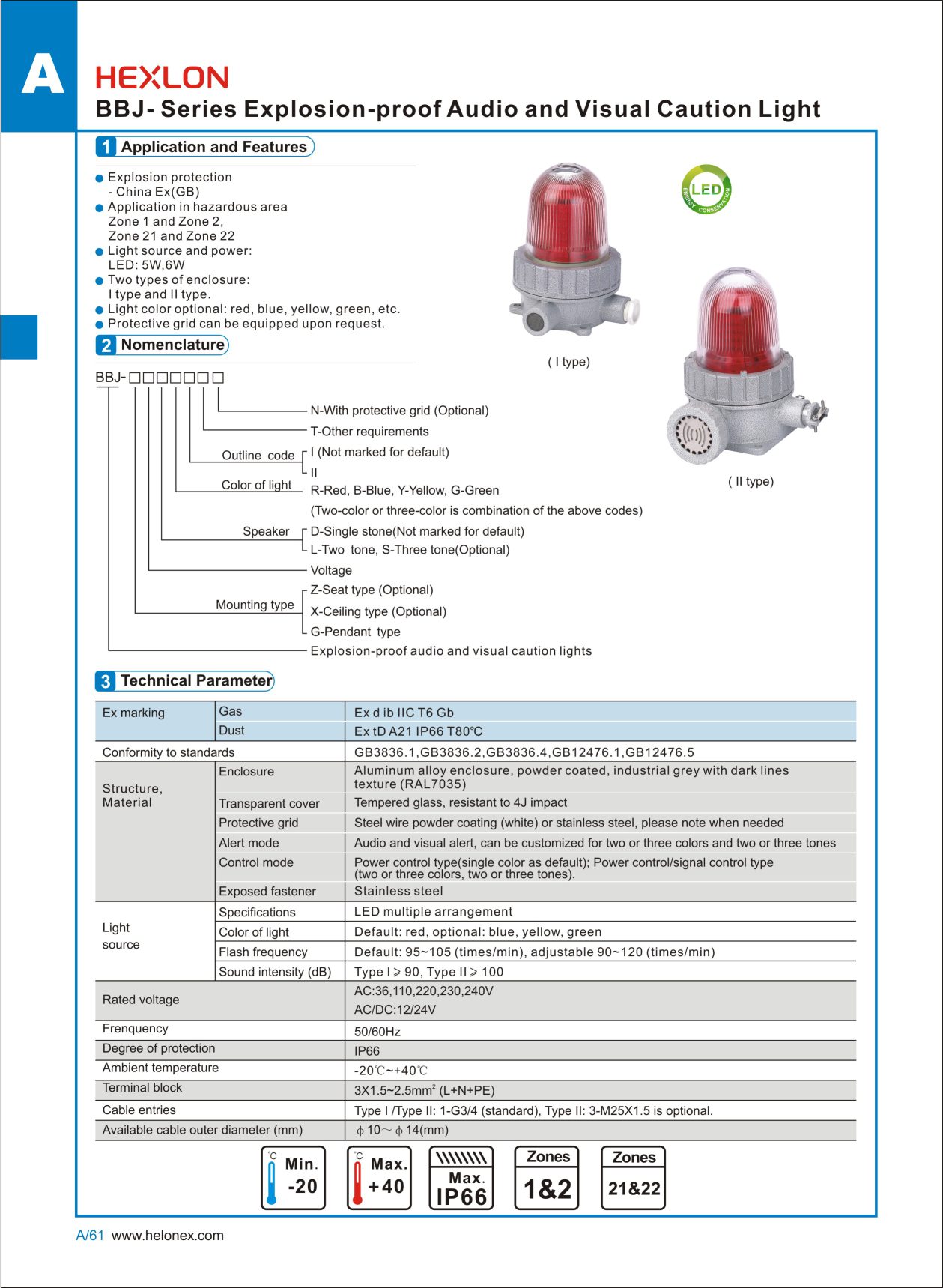 BBJ- Series Explosion-proof Audio and Visual Caution Light