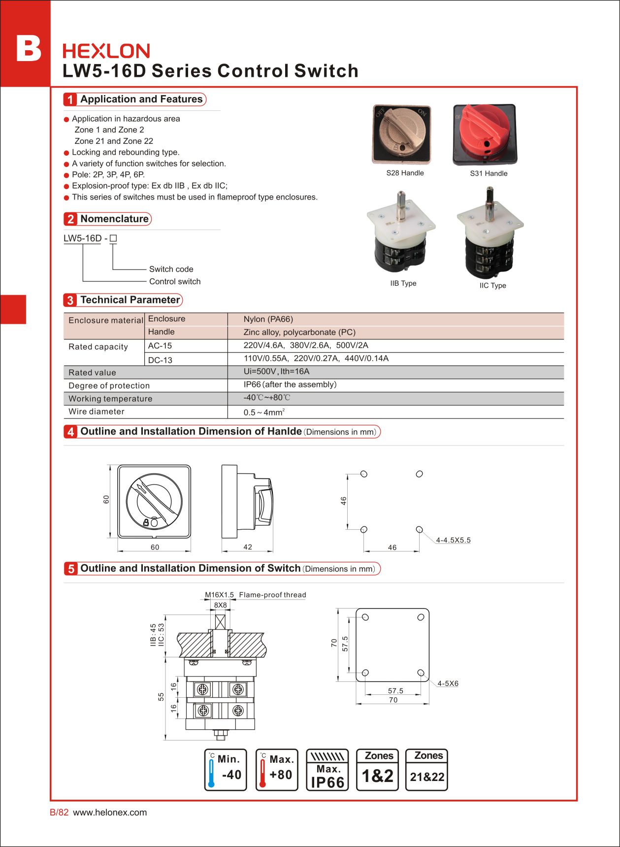 LW5-16D Series Control Switch for Sale